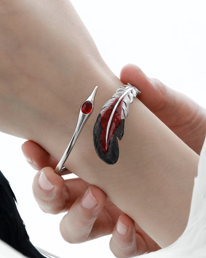 Floating Crane Feather Bracelet – Punkgram